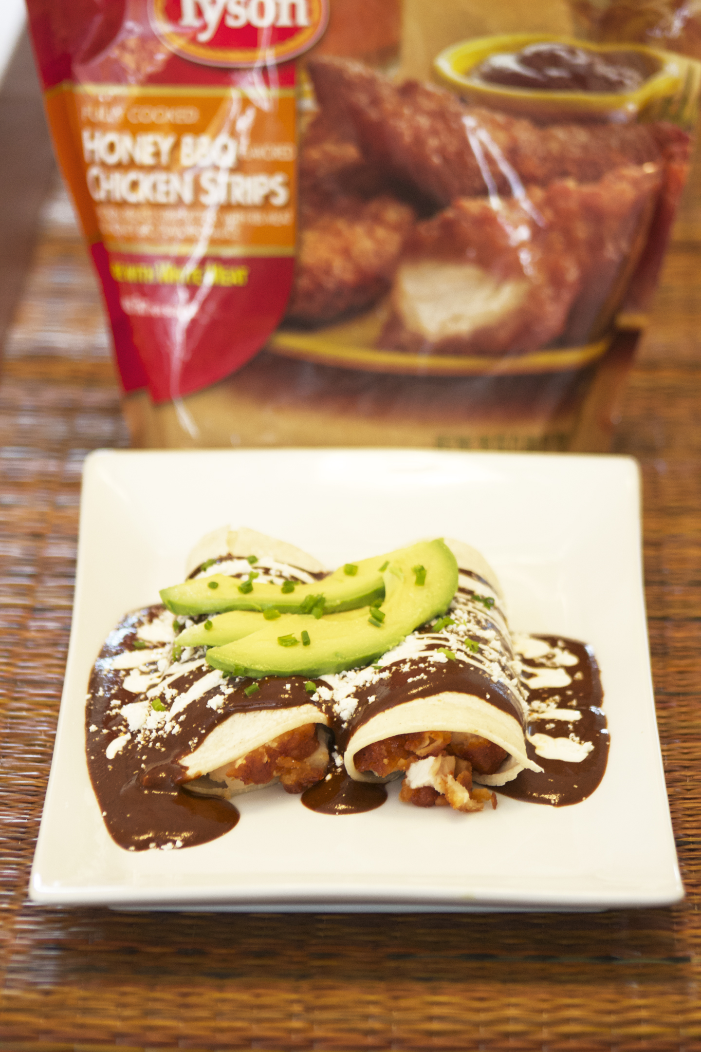 #AD BBQ Mole Enchiladas