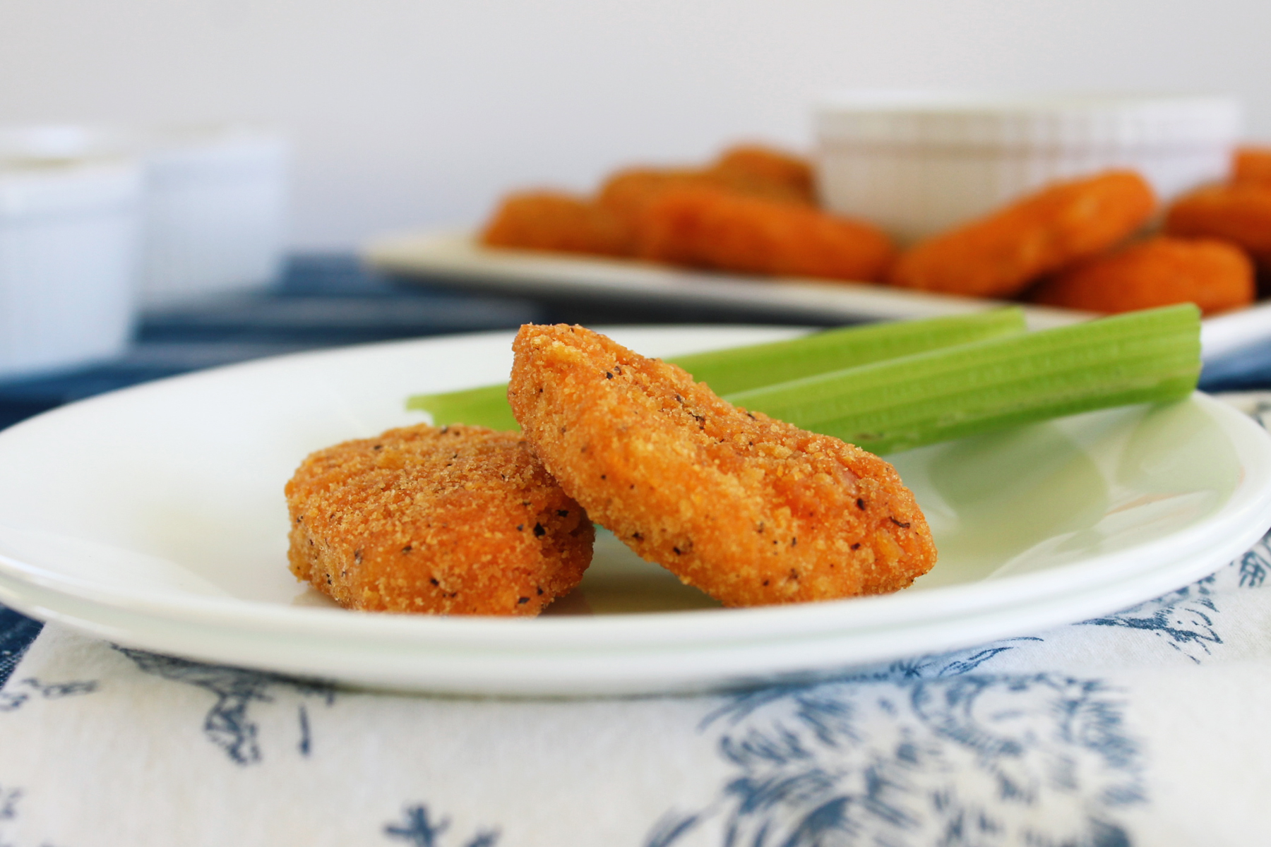 Spicy and Cheesy Chicken Nuggets With Four Dipping Sauces