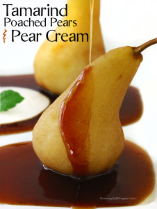 Tamarind Poached Pears Recipe