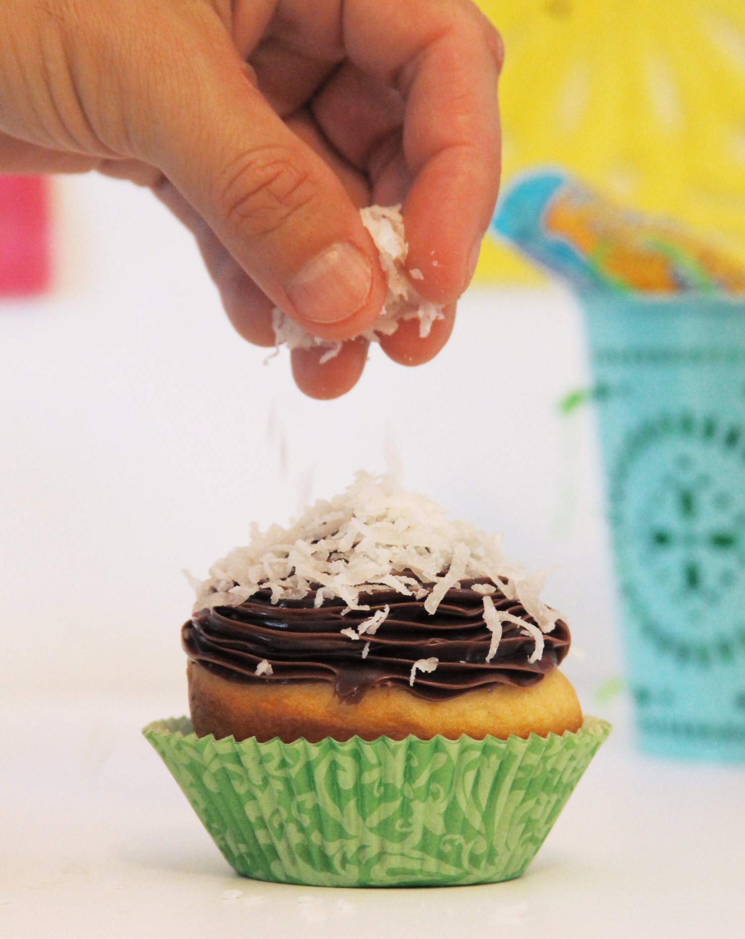 Easter Chocolate Coconut Surprise Cupcakes!
