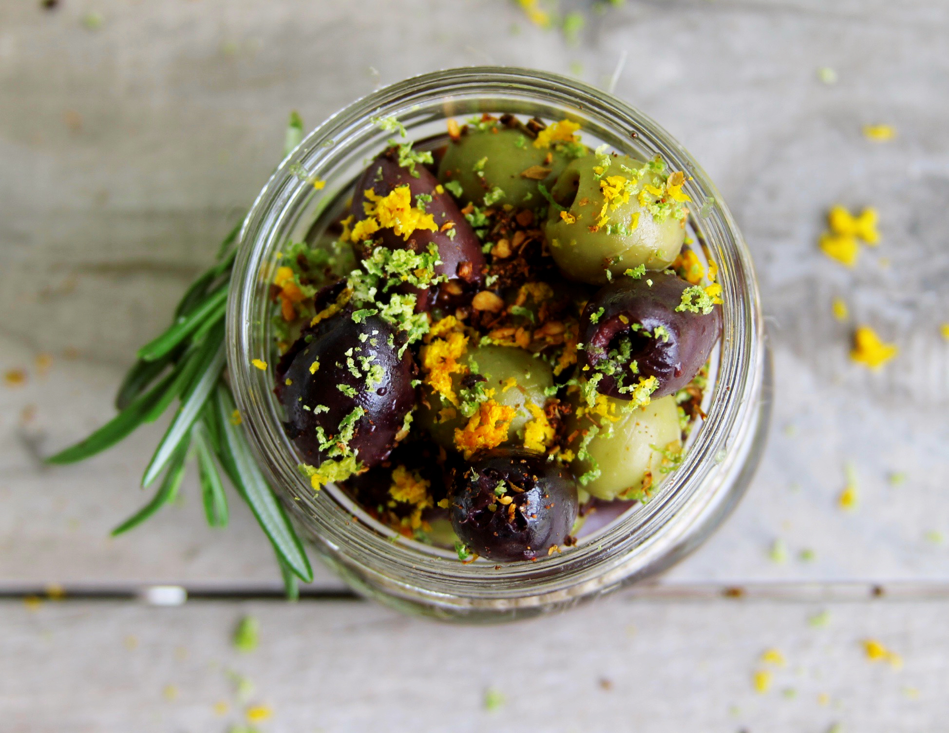 Spicy Citrus Marinated Olives