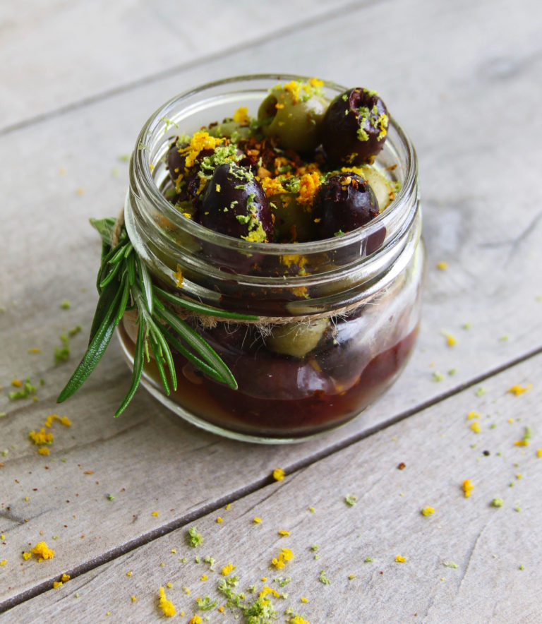 Spicy Citrus Marinated Olives