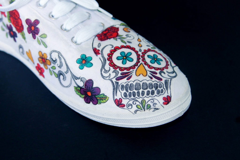 DIY Day of the Dead Shoes Tutorial