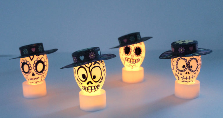 Easy Glow in the Dark Day of the Dead Lanterns
