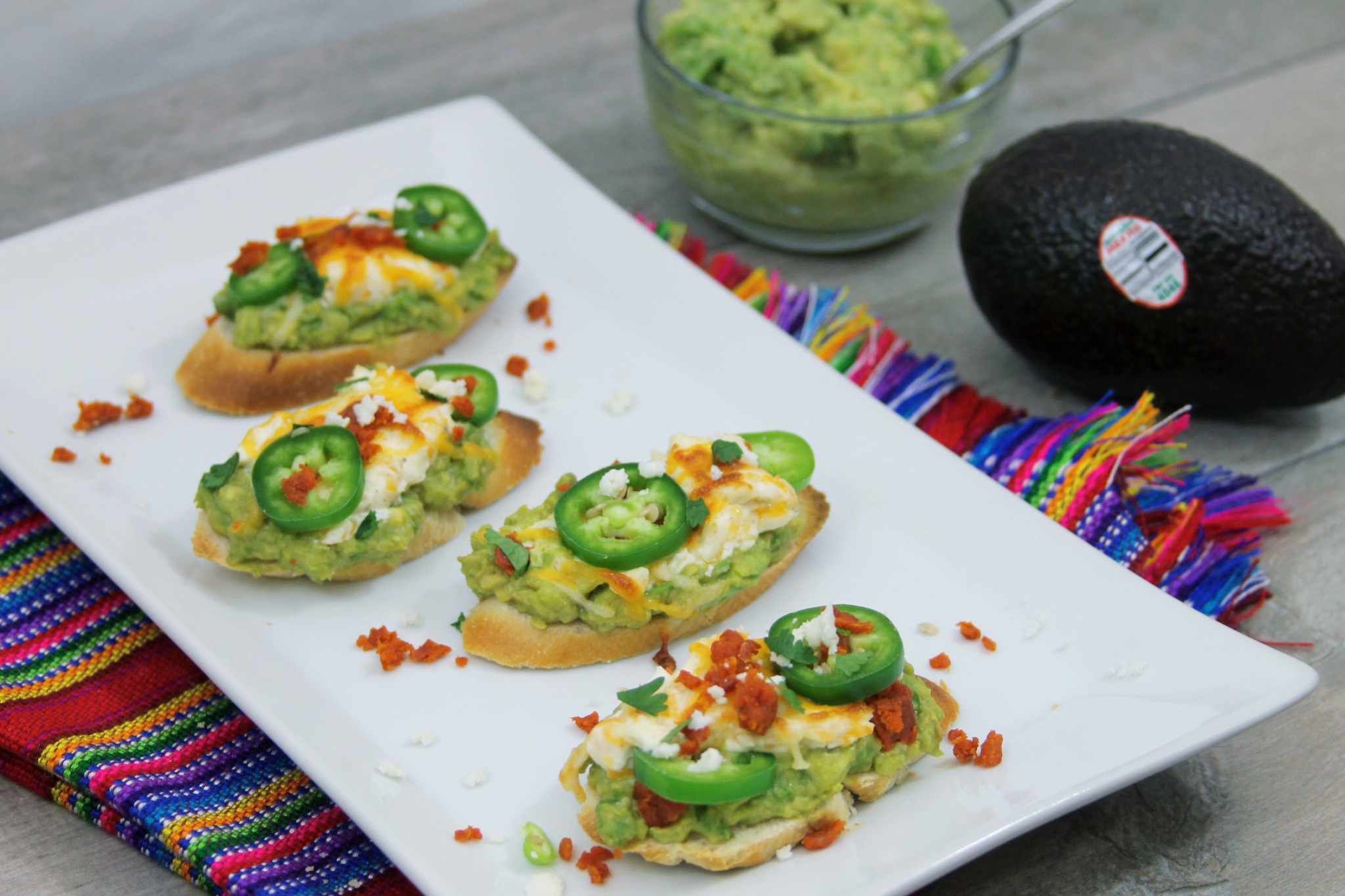 Jalapeño Popper Avocado Toast Bites