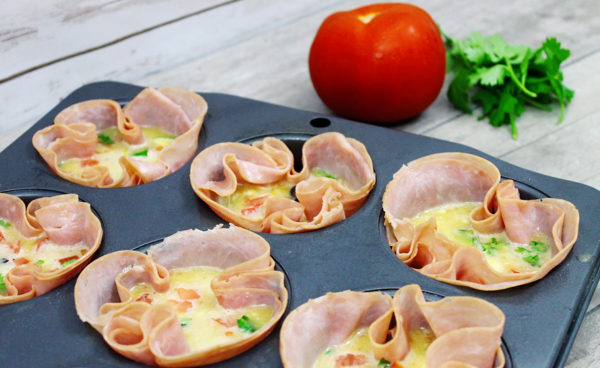 Spicy Southwest Egg and Ham Cups