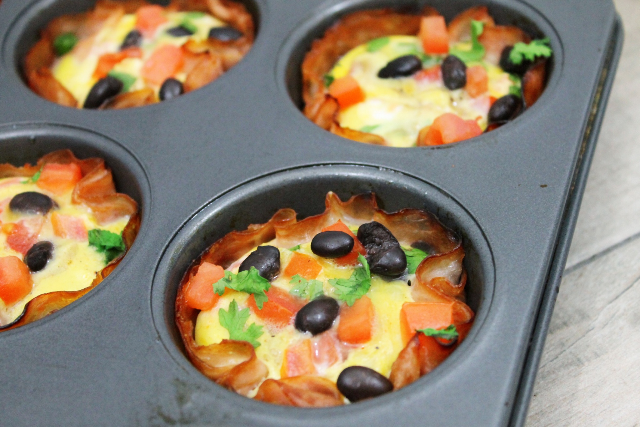 Spicy Southwest Egg and Ham Cups