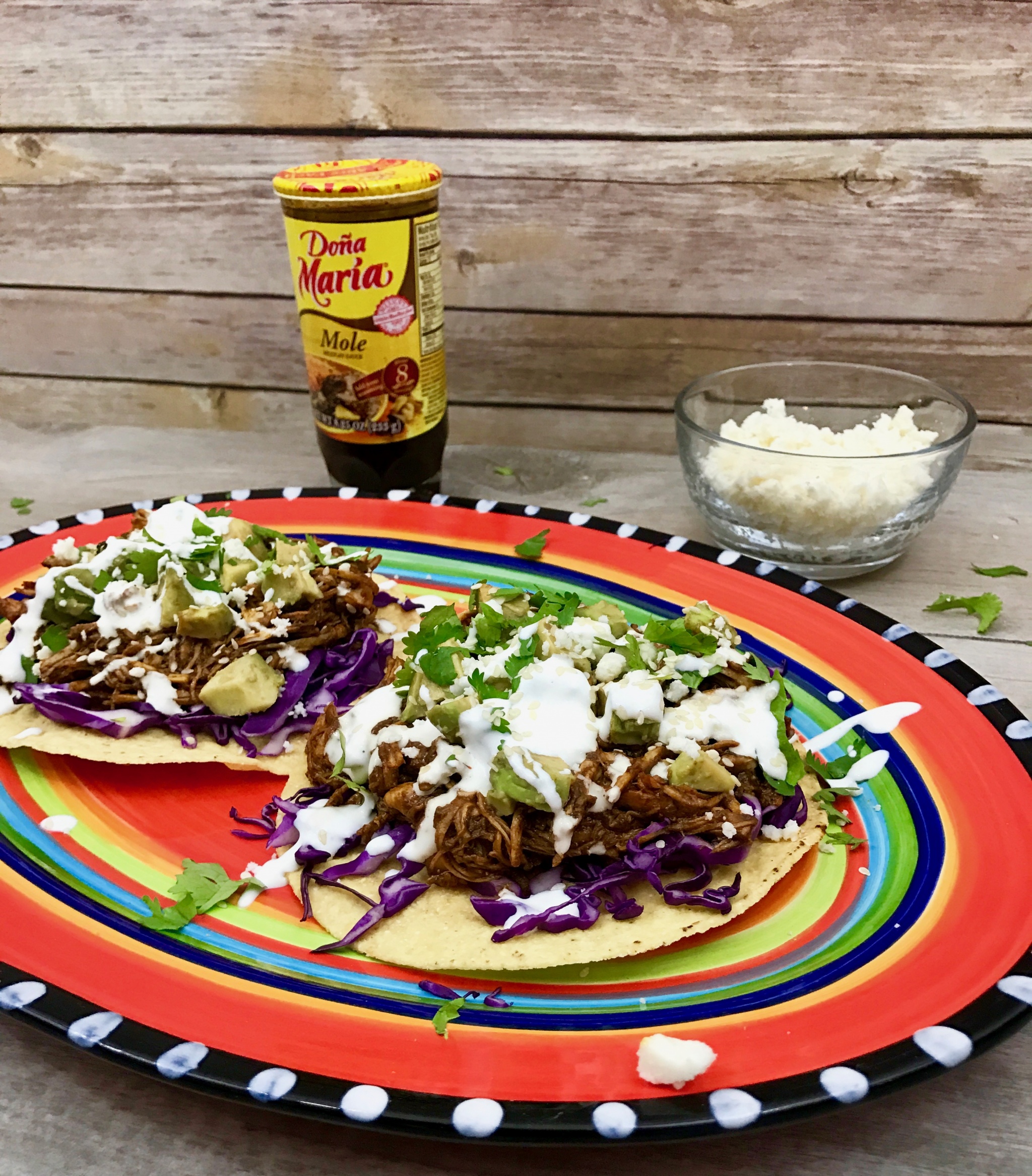 Quick And Easy Mole Tostadas