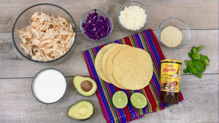 Quick And Easy Mole Tostadas