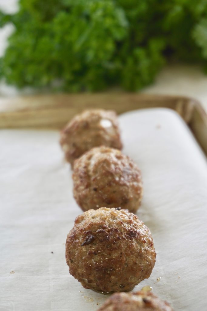 Angus Beef Meatballs with Avocado Chimichurri Sauce