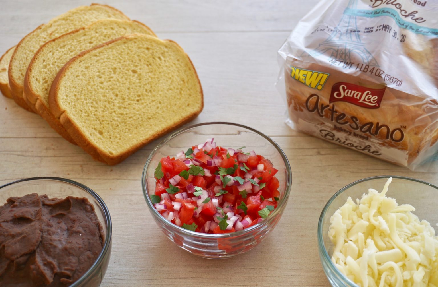 Mexican Molletes Grilled Cheese Sandwich