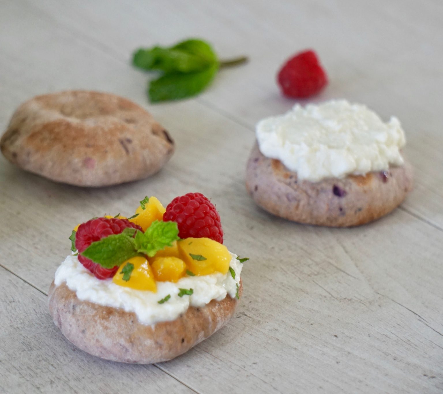 Ricotta, Raspberry and Mango Snack Recipe