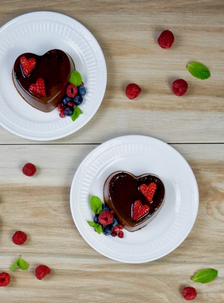 Nutella Chocolate Flan, A Heart-Shaped Valentine's Dessert