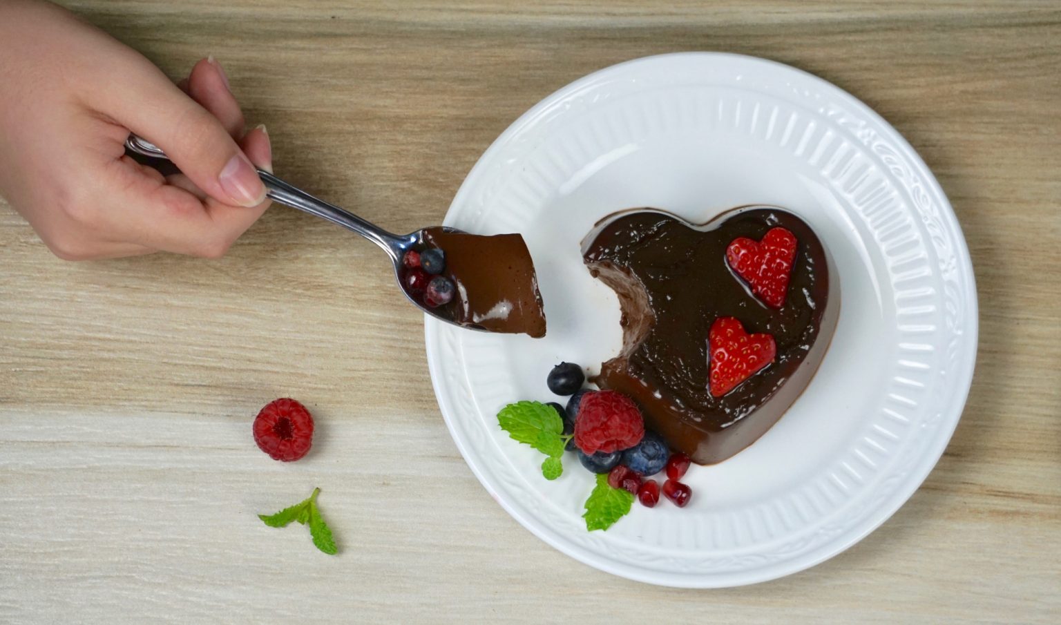 Nutella Chocolate Flan, A Heart-Shaped Valentine's Dessert