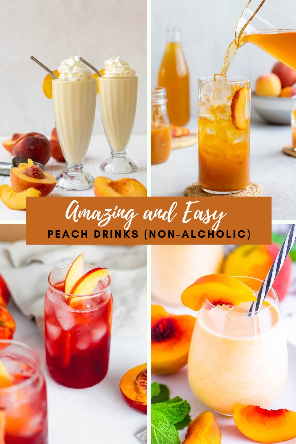 Easy Peach Summer Drinks (non alcoholic)