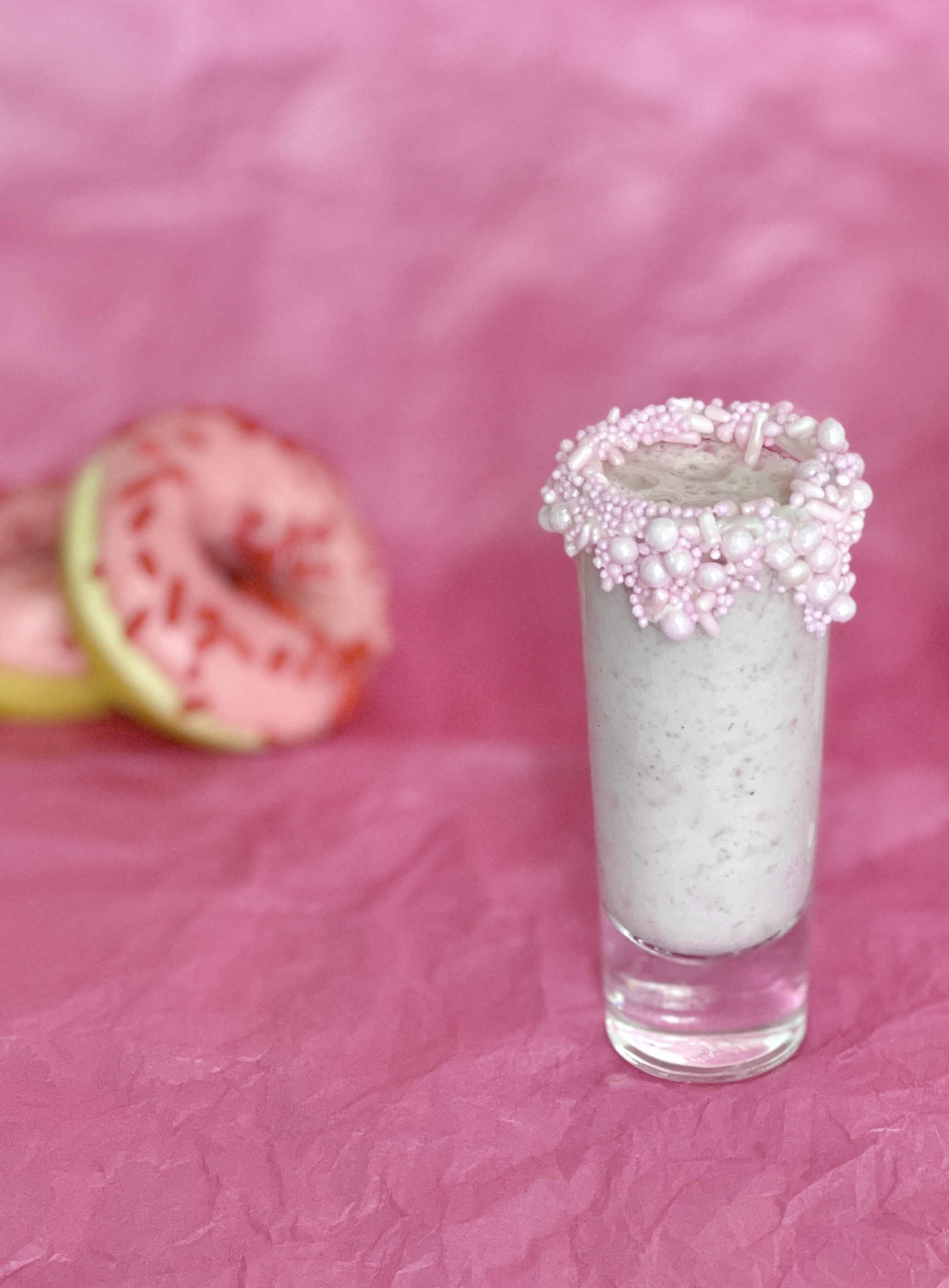 Freak Shake Barbie Shots: Mini Raspberry Boozy Milkshakes