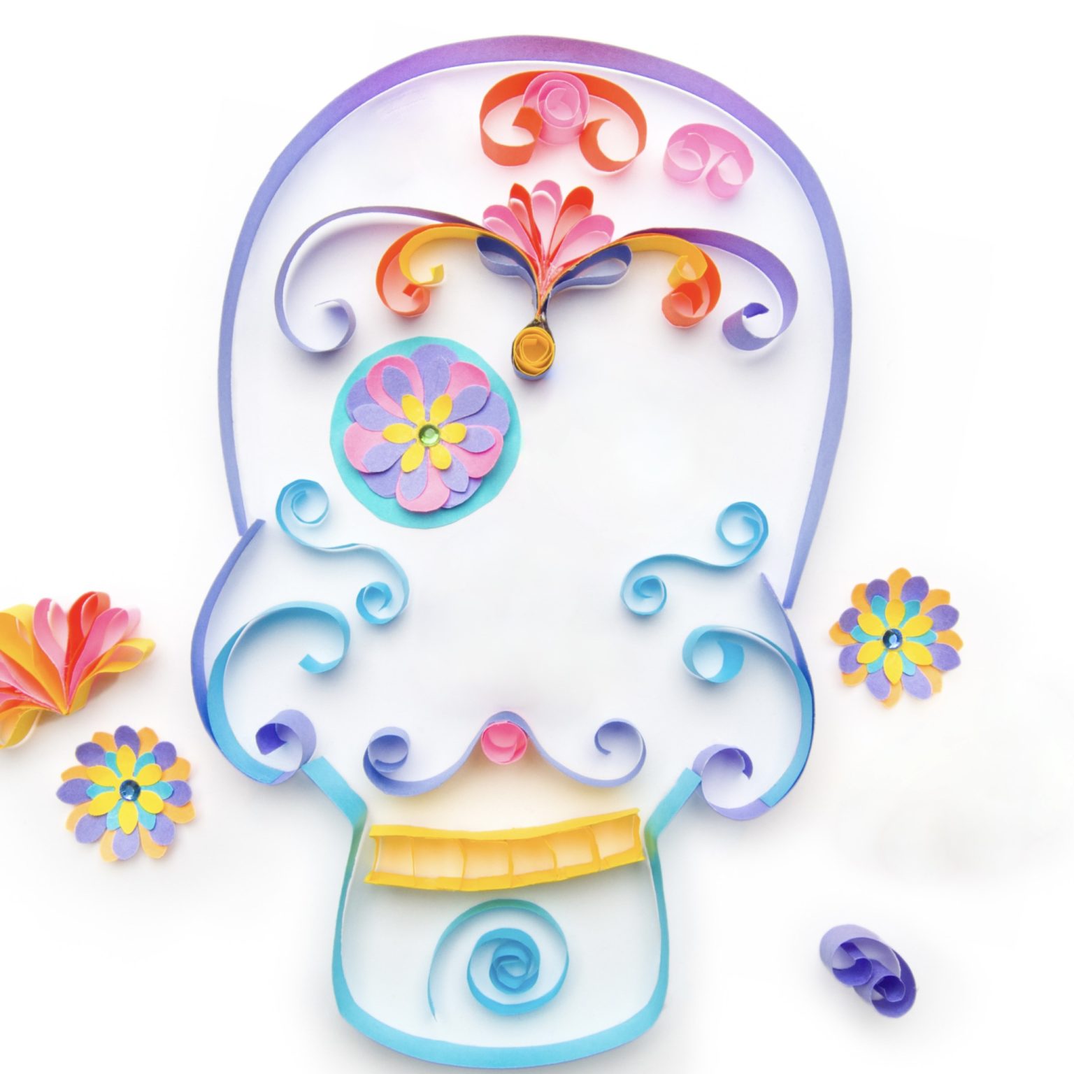 Easy Day of the Dead Craft: Sugar Skull Quilling Project