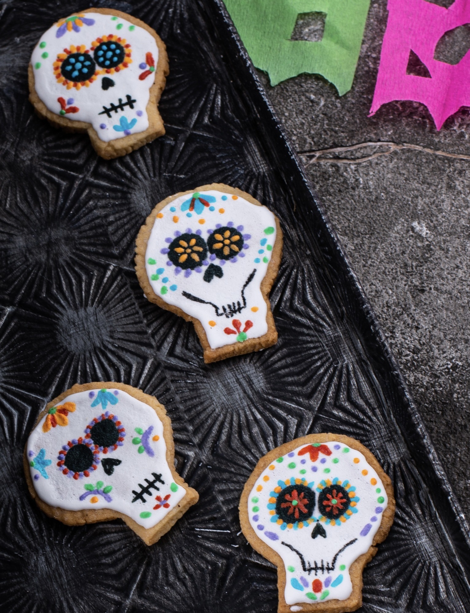 Easy Catrina Sugar Skull Cookies for the Day of the Dead