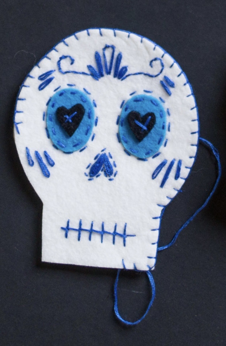 Felt Sugar Skull Craft for Day of the Dead