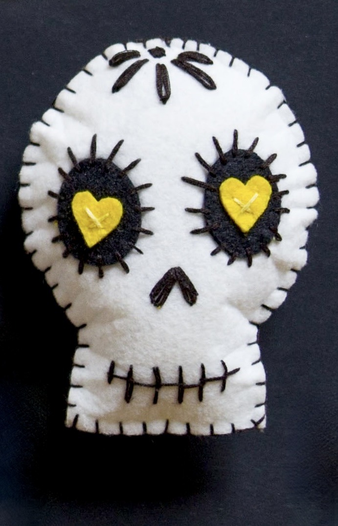 Felt Sugar Skull Craft for Day of the Dead