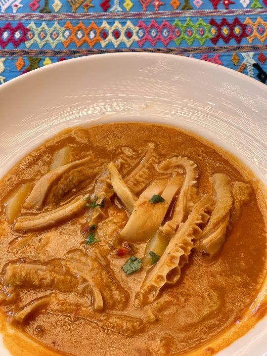 Receta de Mondongo Guatemalteco en Salsa de Tomate (Panza en Tiras)