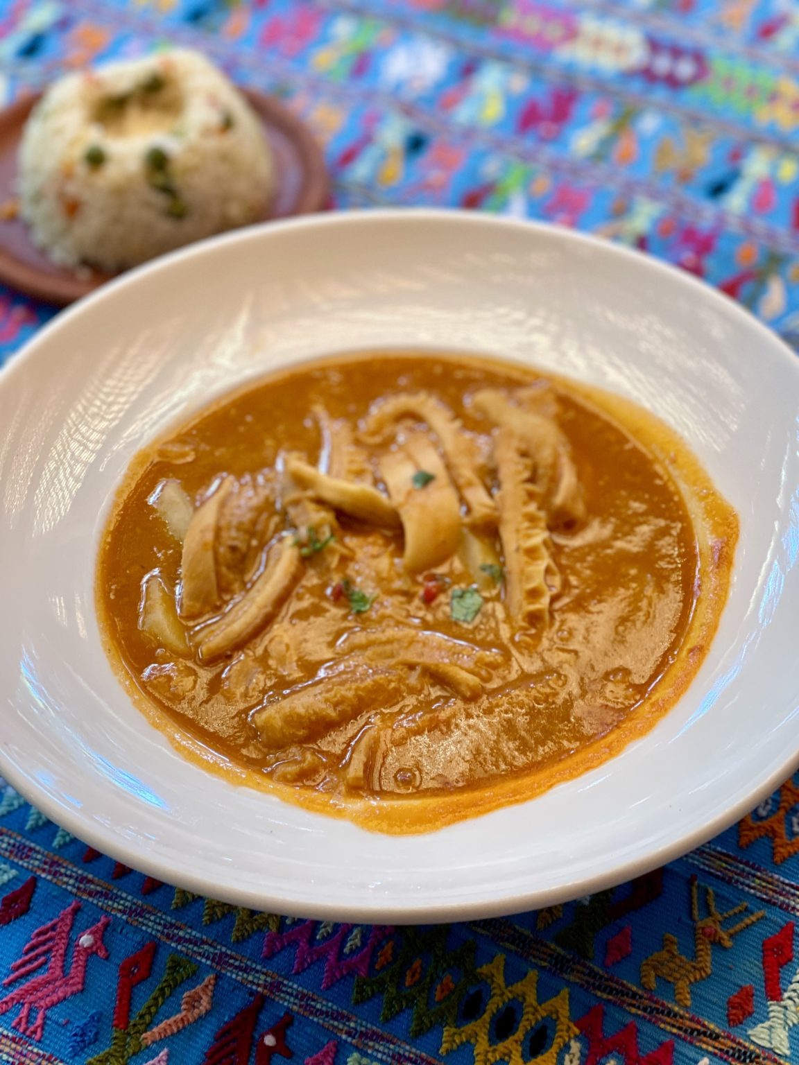 Receta de Mondongo Guatemalteco en Salsa de Tomate (Panza en Tiras)