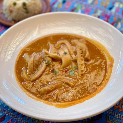 Guatemalan Tripe Stew Recipe in Tomato Sauce (Panza en Tiras)
