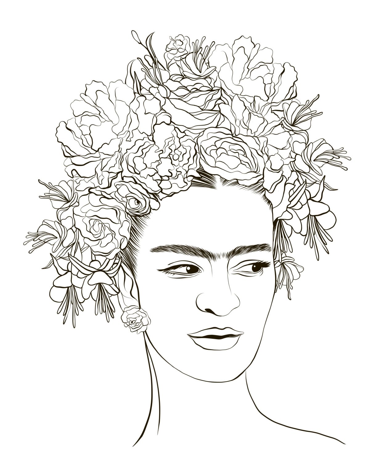 Free Printable Frida Kahlo Coloring Pages