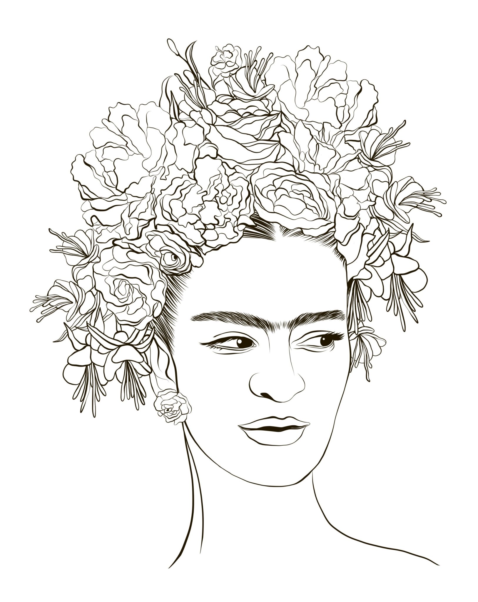Free Printable Frida Kahlo Coloring Pages