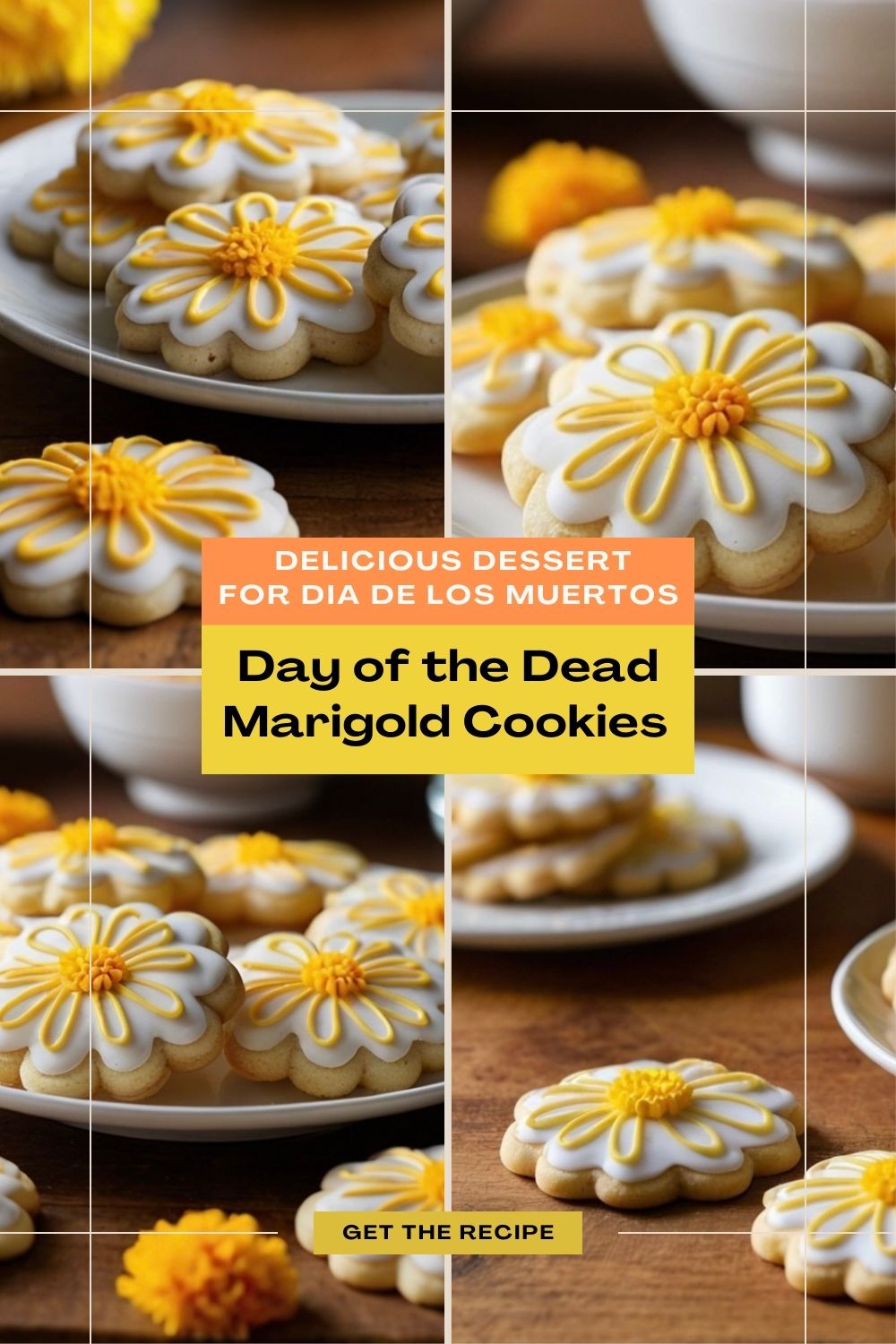 Day of the Dead Marigold Sugar Cookies