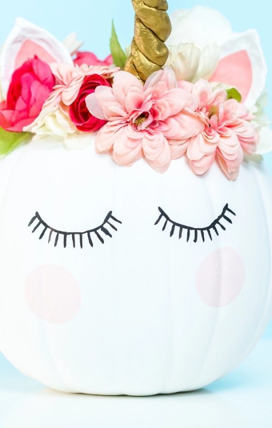 Cute Unicorn Pumpkin Craft for Kids