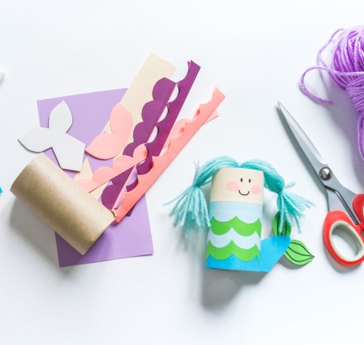 Cute Mermaid Toilet Roll Craft for Kids