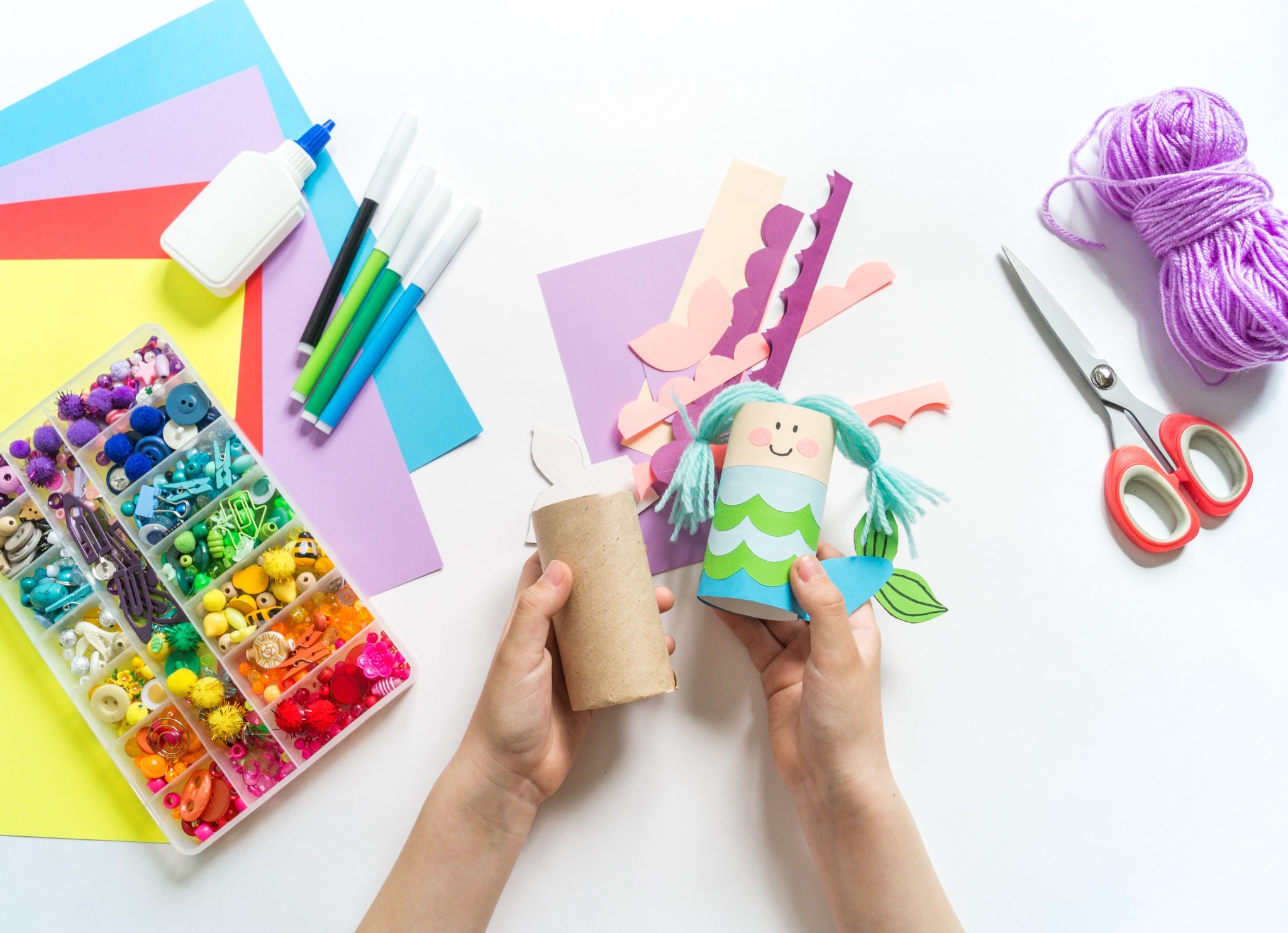 Cute Mermaid Toilet Roll Craft for Kids