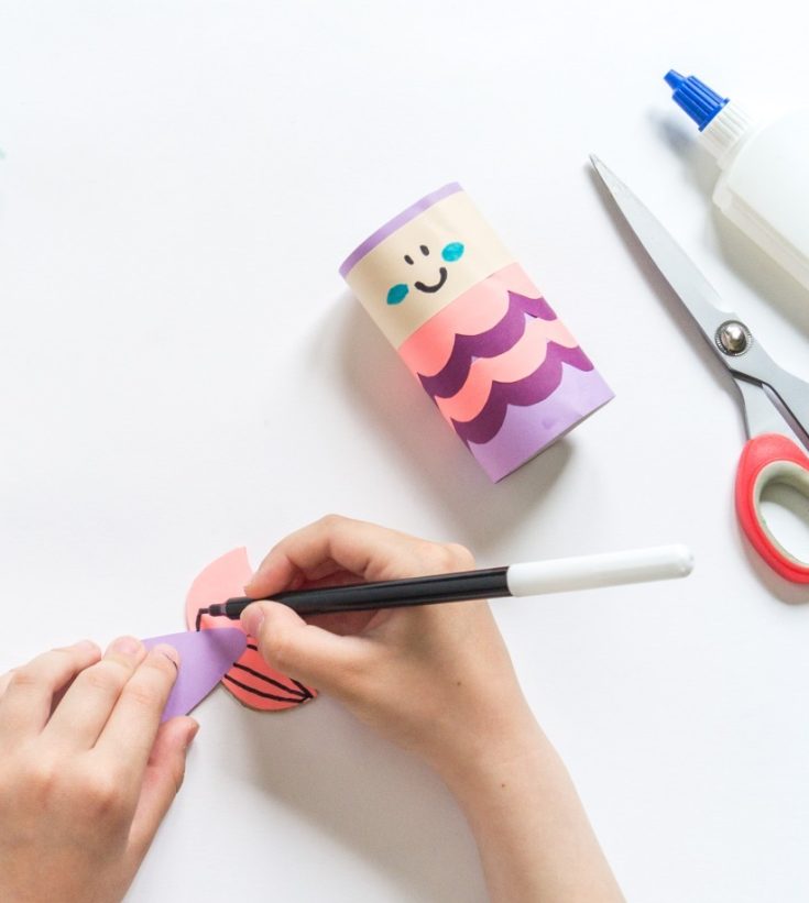 Cute Mermaid Toilet Roll Craft for Kids