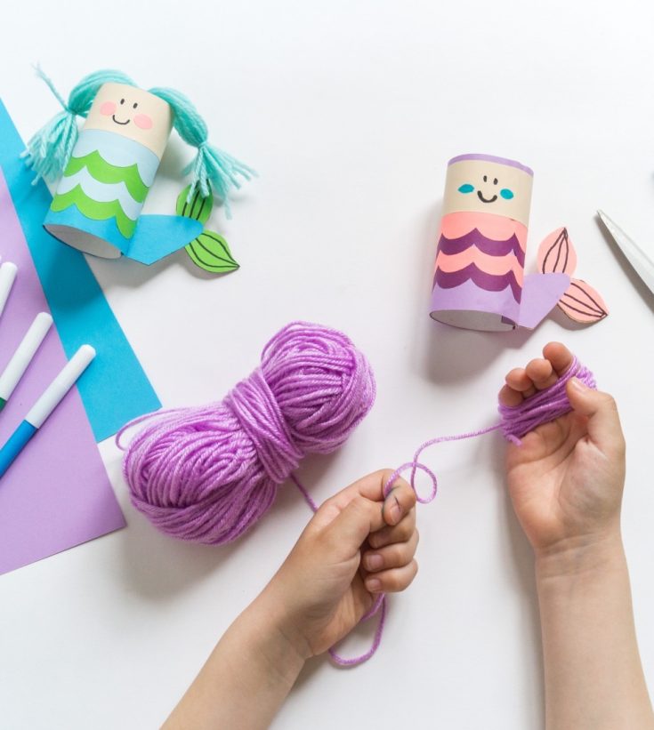 Cute Mermaid Toilet Roll Craft for Kids