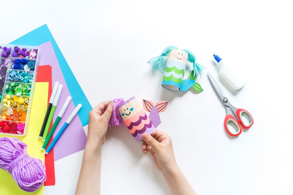 Cute Mermaid Toilet Roll Craft for Kids