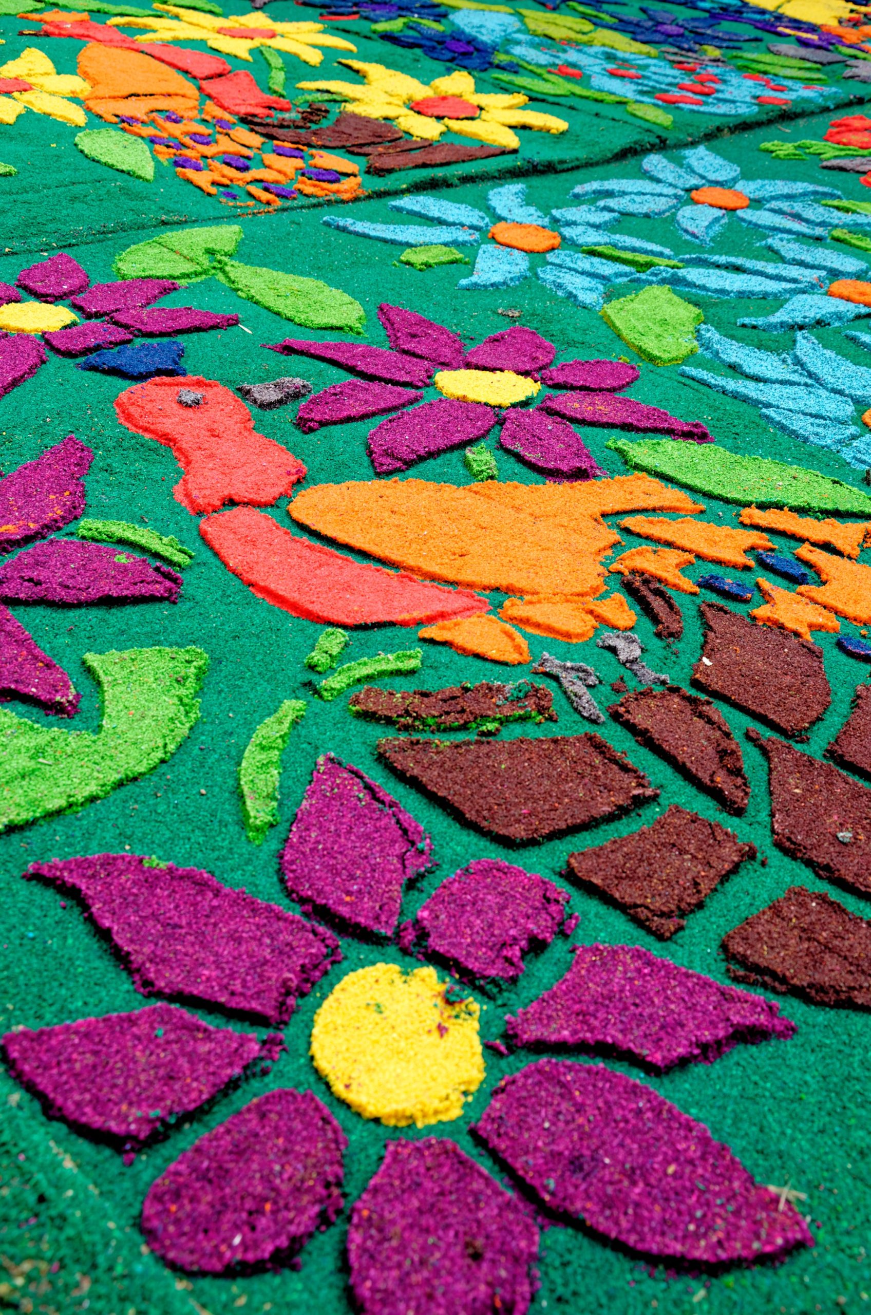 Guatemalan Sawdust Carpet Craft for Kids