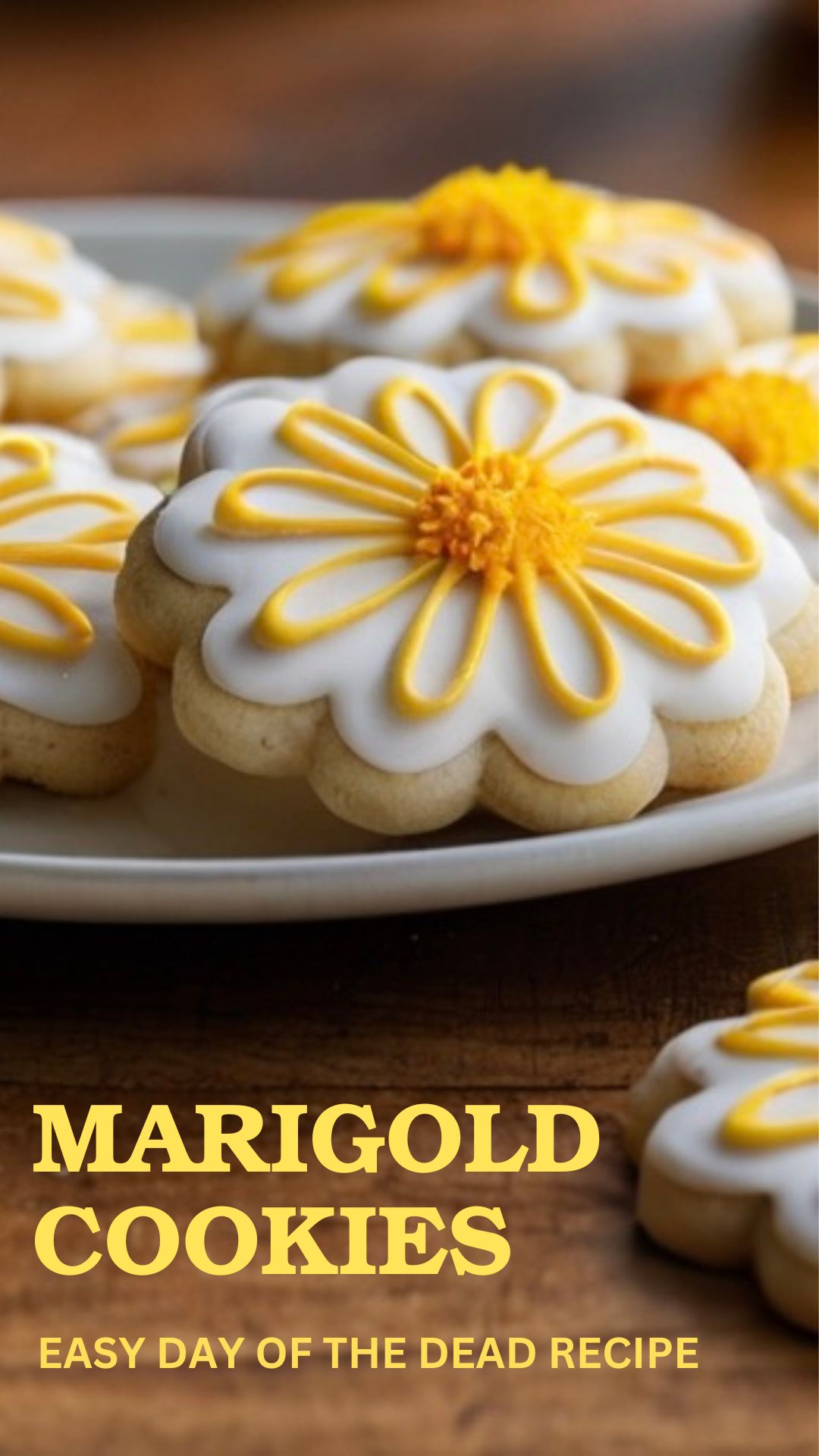 Day of the Dead Marigold Sugar Cookies