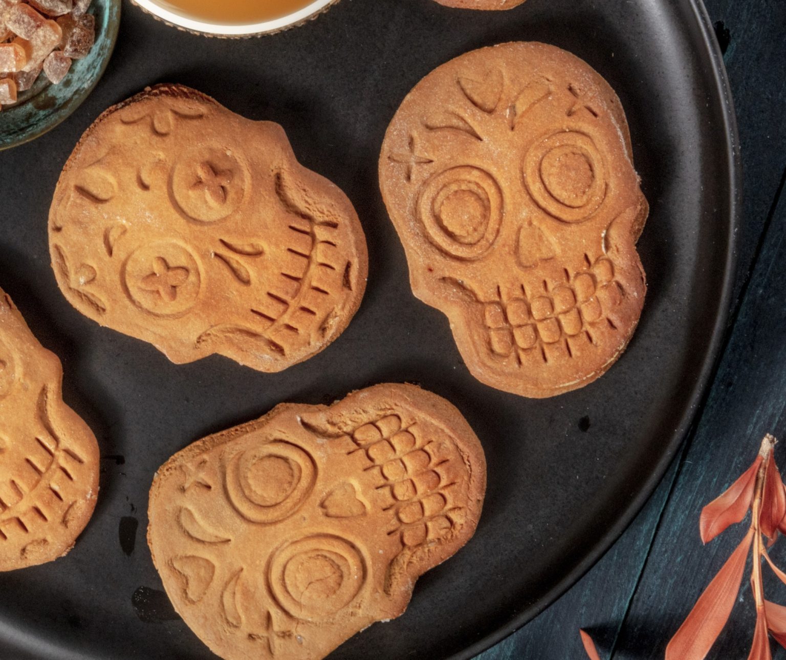 Sugar Skull Ginger Spice Cookies Recipe for Day of the Dead