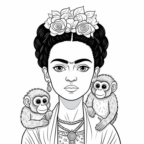 Free Printable Frida Kahlo Coloring Pages