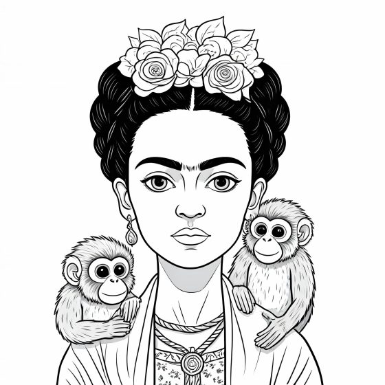 Free Printable Frida Kahlo Coloring Pages