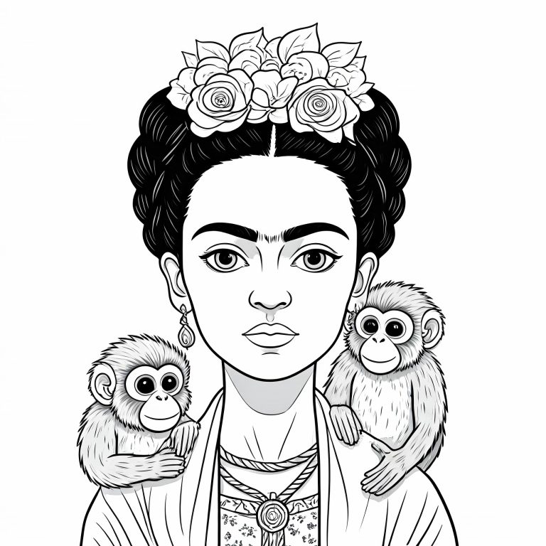 Free Printable Frida Kahlo Coloring Pages