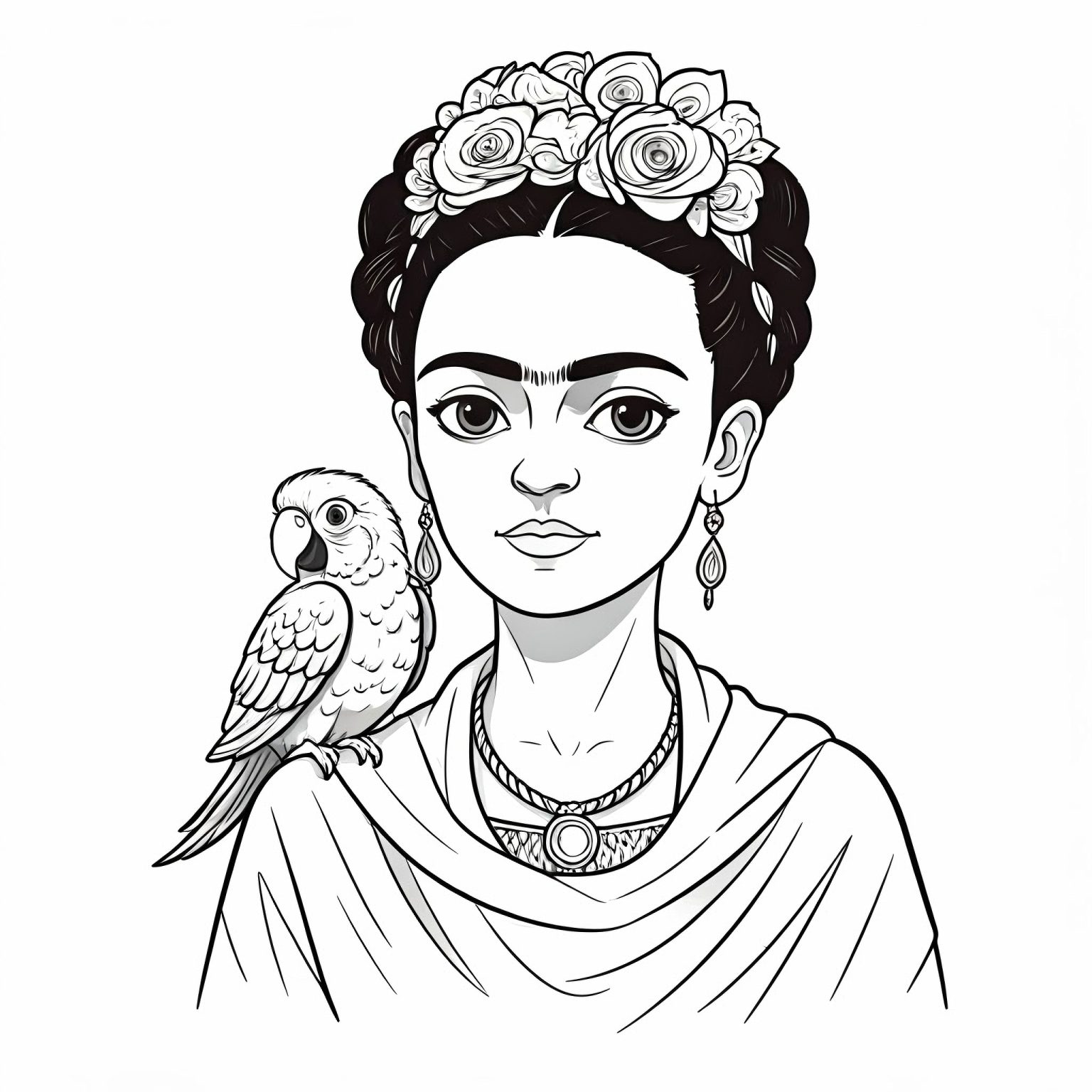 Free Printable Frida Kahlo Coloring Pages