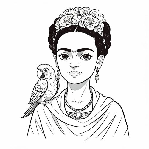 Free Printable Frida Kahlo Coloring Pages