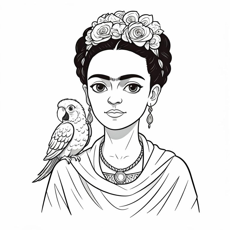Free Printable Frida Kahlo Coloring Pages
