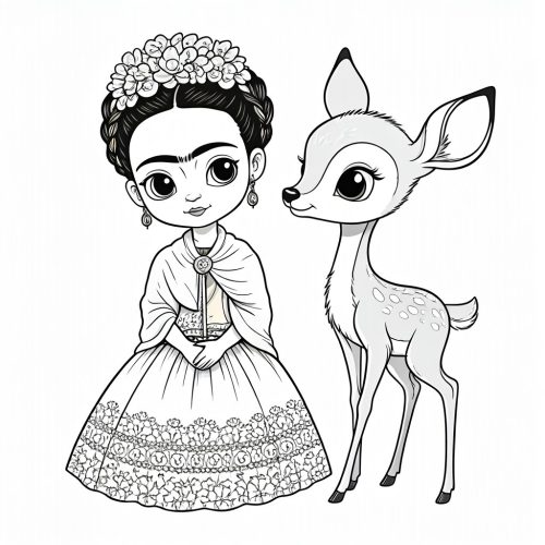 Free Printable Frida Kahlo Coloring Pages