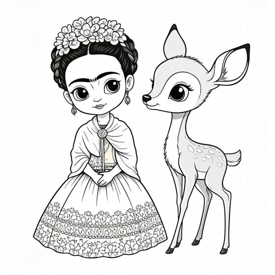 Free Printable Frida Kahlo Coloring Pages