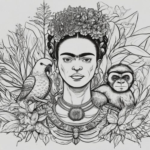 Free Printable Frida Kahlo Coloring Pages