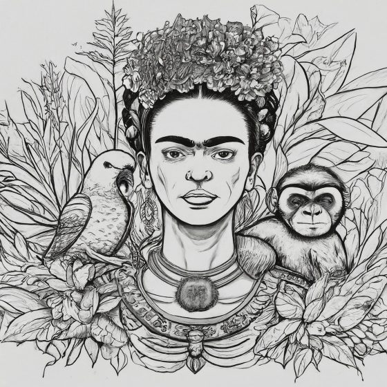 Free Printable Frida Kahlo Coloring Pages