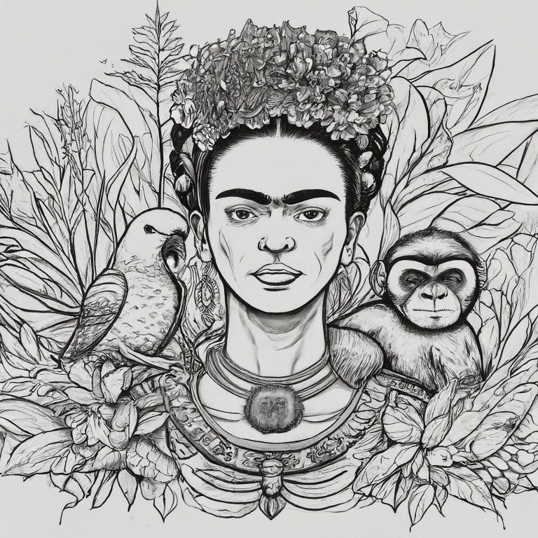 Free Printable Frida Kahlo Coloring Pages
